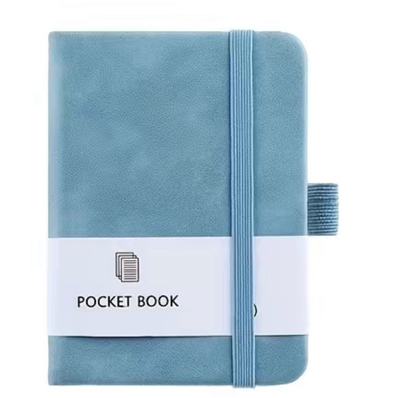 Notebooks | Office | Blue Mini Pocket Ruled Notebook With Pen Holder ...